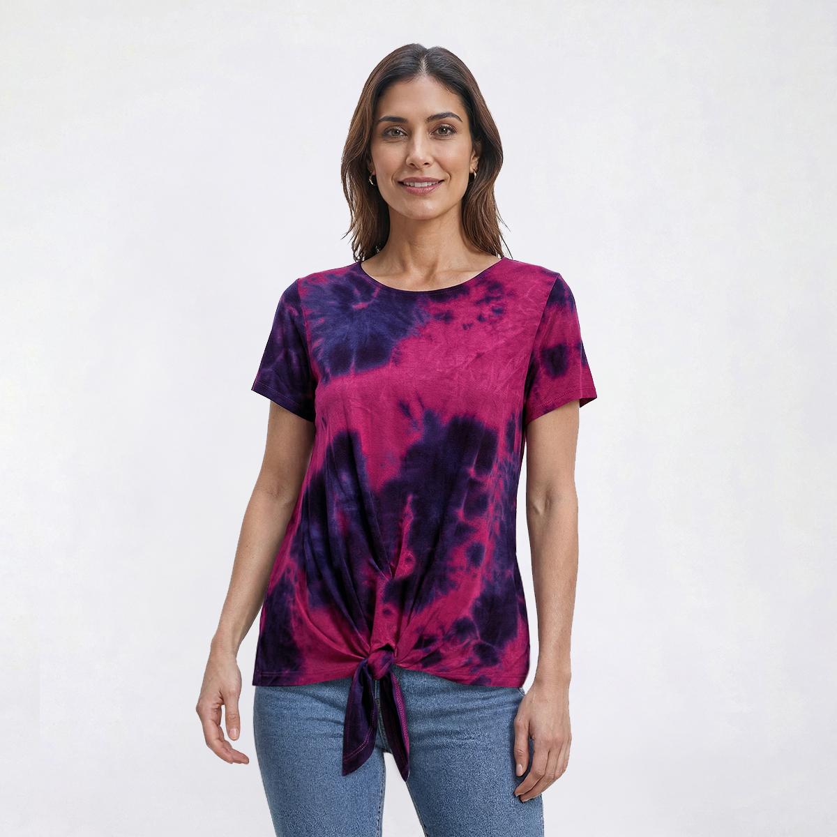 Click here for Plus Size Preswick & Moore(R) Short Sleeve Tie Fro... prices